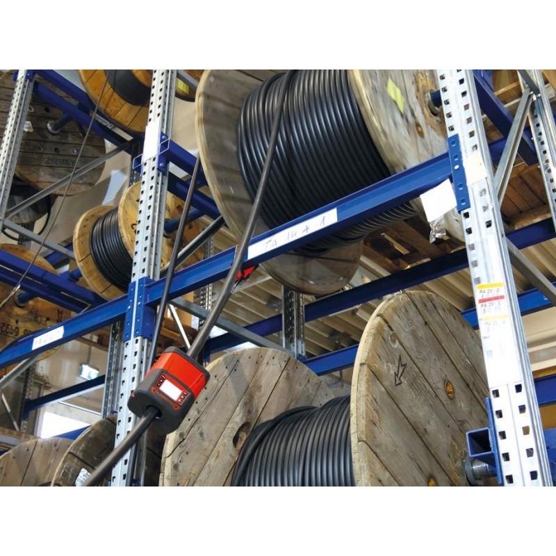 Herramienta de medición de cables y tubos con alarma y pantalla