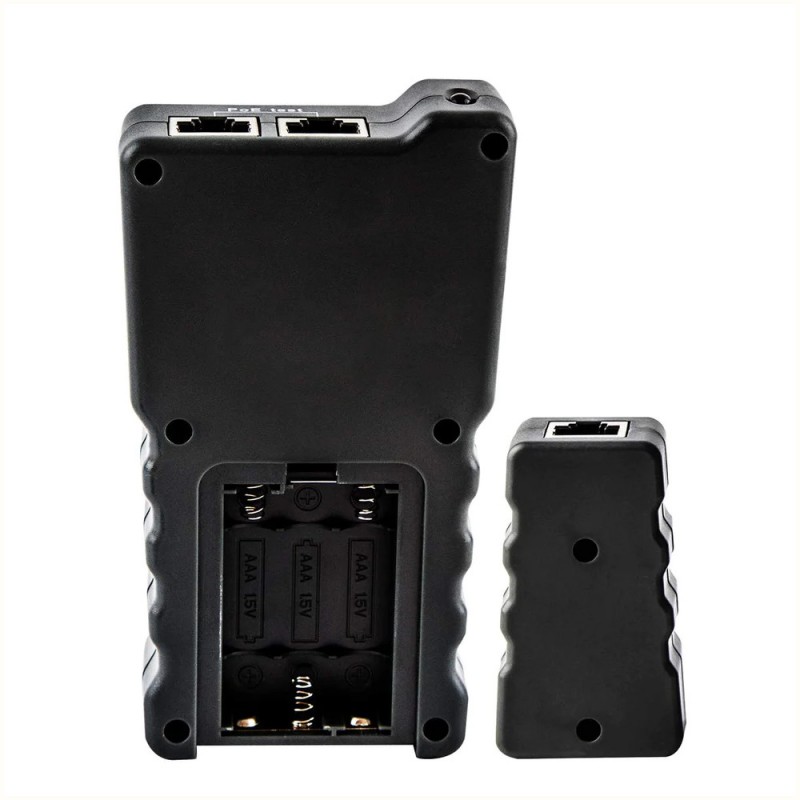 Probador de POE, Red, fuente de 12v y consumo de equipos conectados